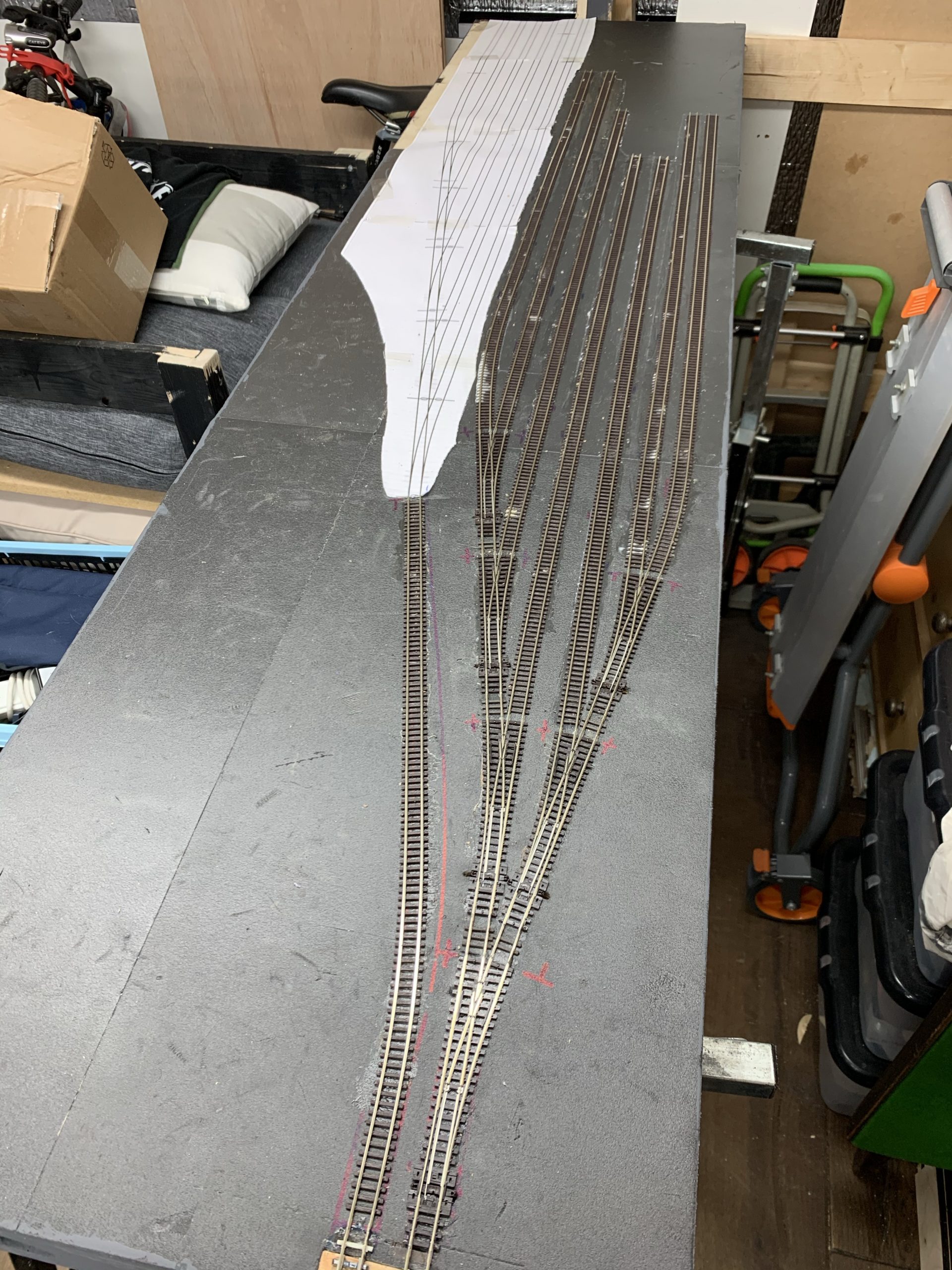 LAYOUT UPDATE: Track laying starts! – BNSF Chicago Sub in N Scale